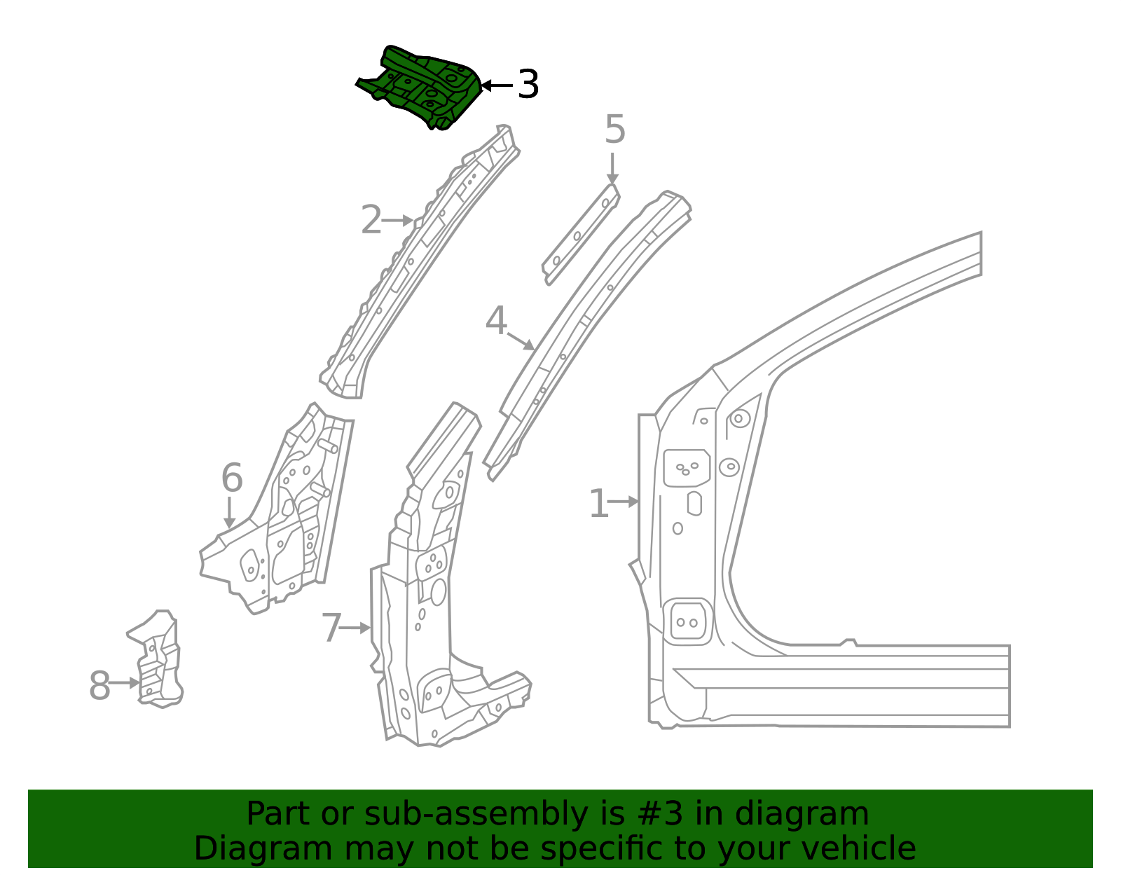 B45C-71-24ZA - High-Quality Roof Header Panel Bracket for AutoNation Parts