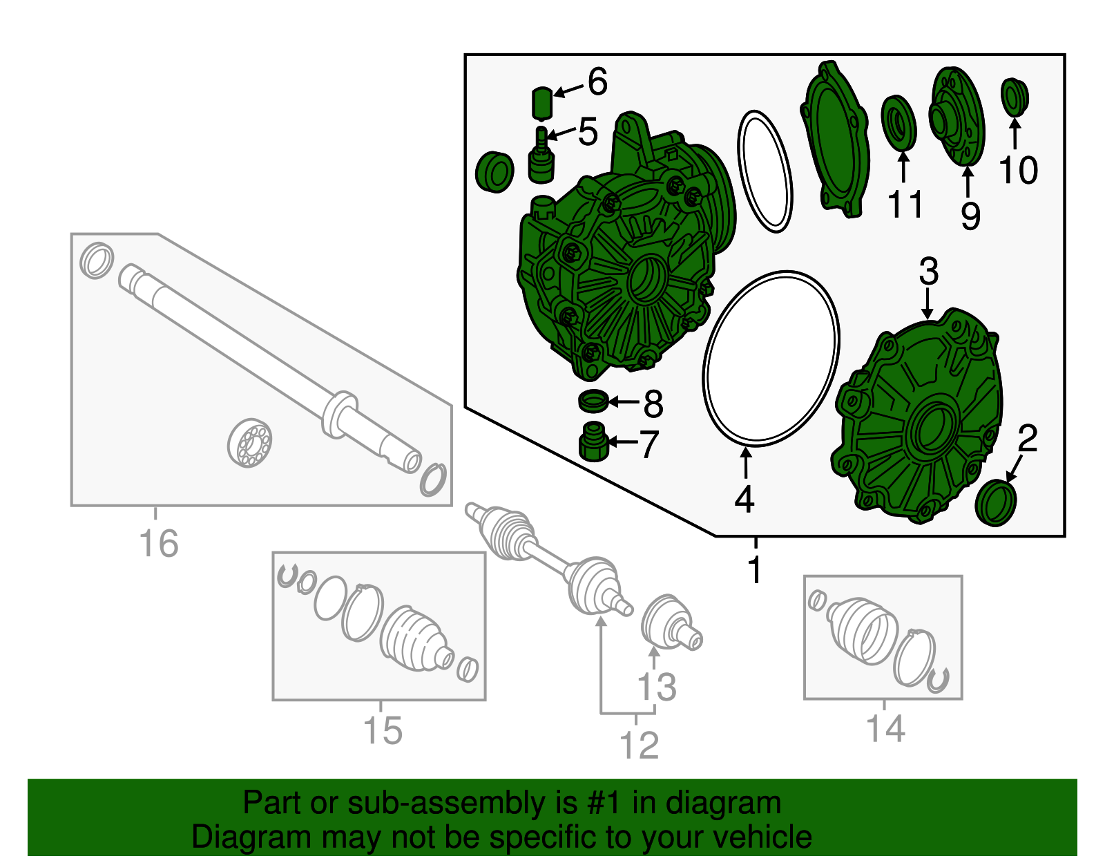 206-330-38-02 - Differential Assembly 2022-2025 Mercedes-Benz C 300 ...