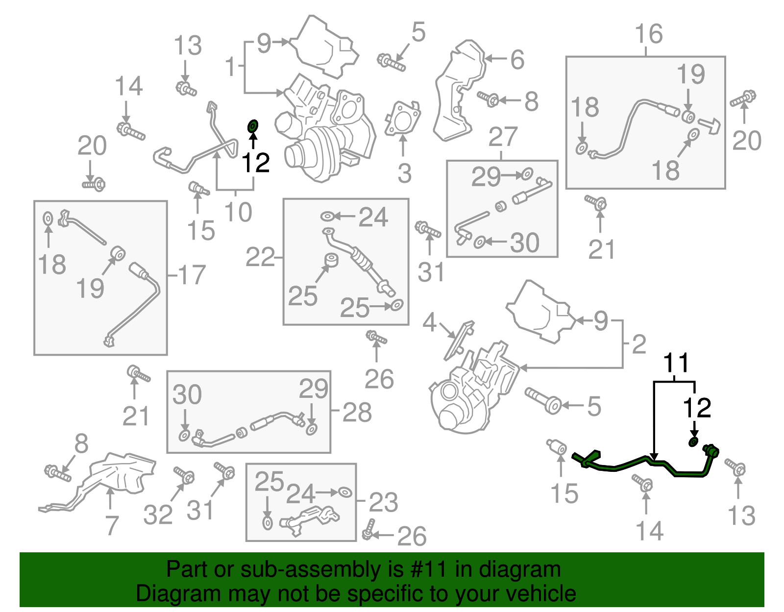 OSL-1 - Motorcraft™ Turbocharger Oil Line 2017-2021 Ford | Online Ford Parts Catalog