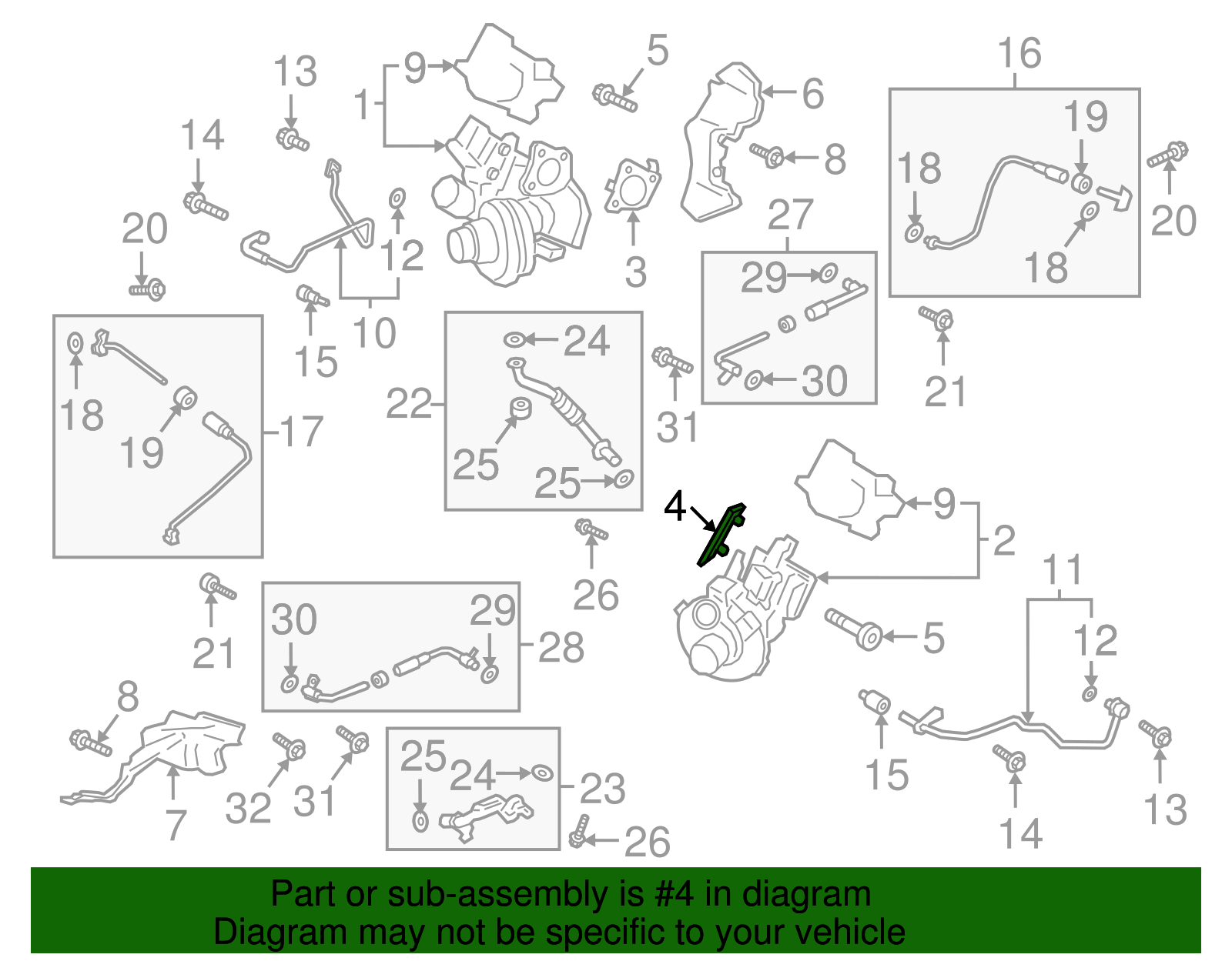 HL3Z-9448-C - Turbocharger Gasket 2017-2021 Ford | Ford Parts Direct