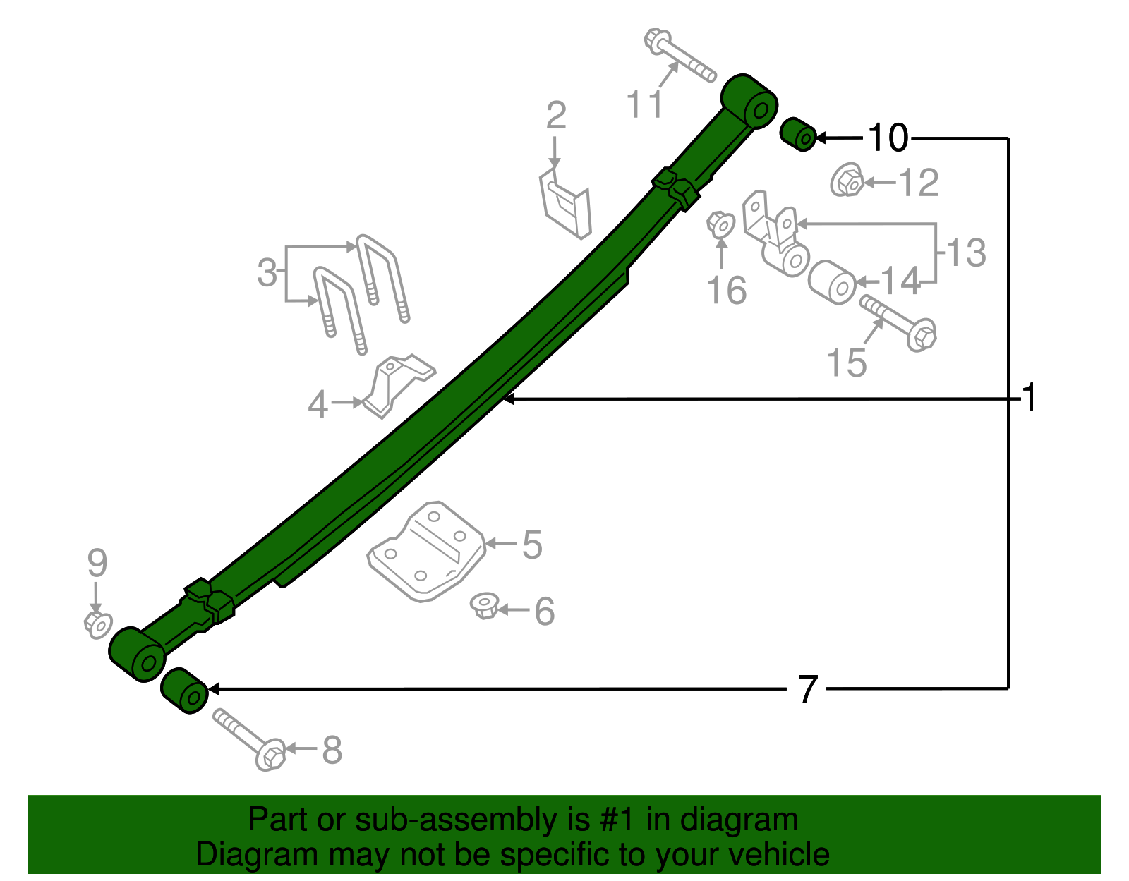 550209FS5B - Leaf Spring Assembly 2017-2024 Nissan TITAN | Official ...