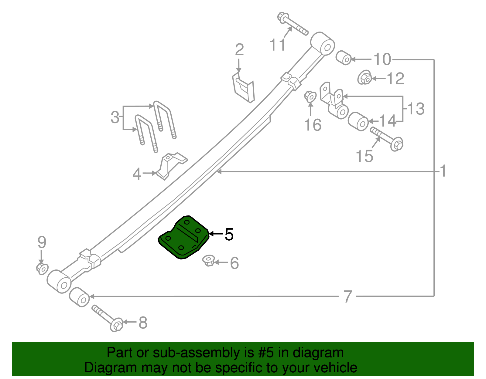 55054-EZ00A - 2017-2024 Nissan TITAN - U-Bolt Plate | Anicra Nissan Parts