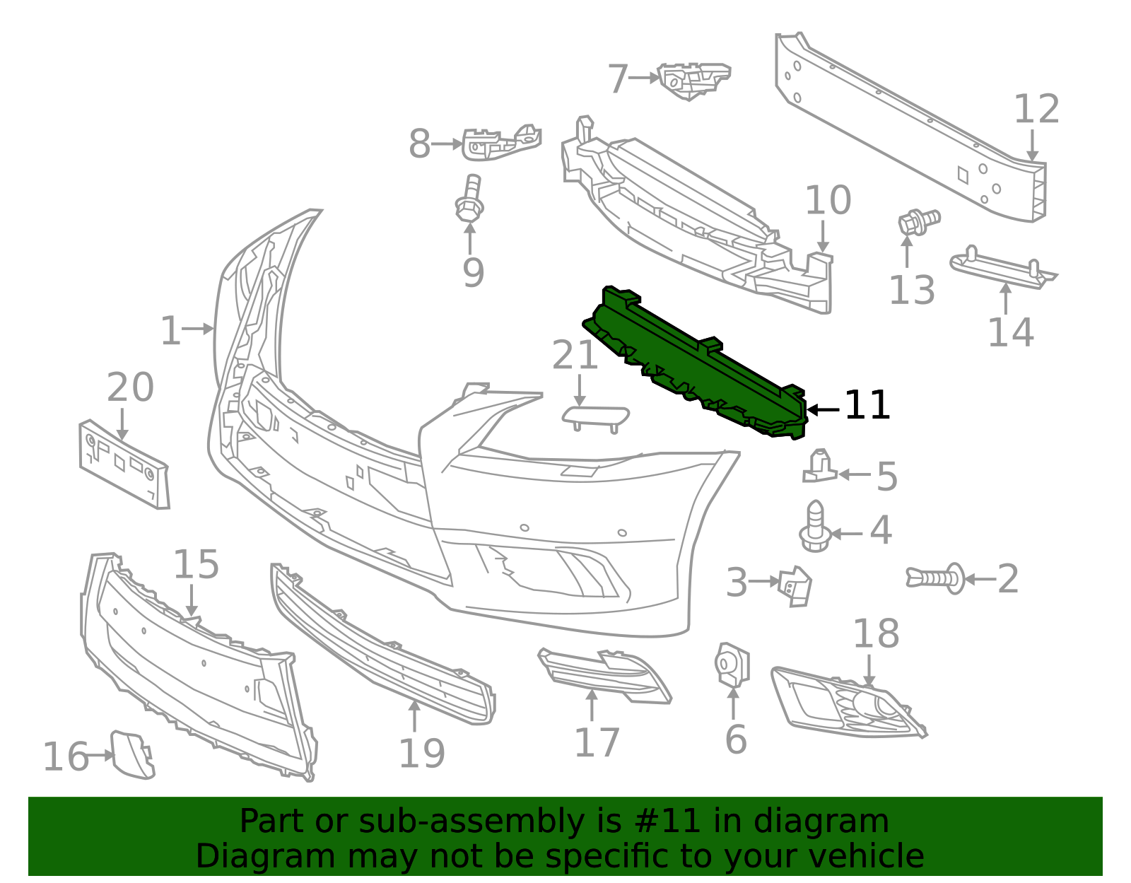 2013-2017 Lexus Lower Absorber 52614-50050 | OEM Parts Online