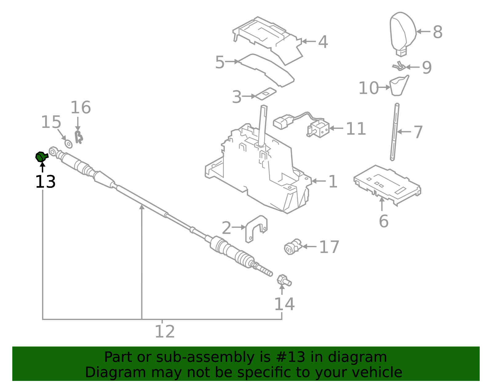 2017-2025 Subaru Control Cable Bushing 35035TC000 | SubaruPartsForYou.com