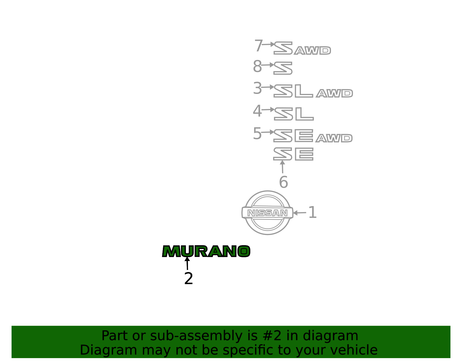 90894-CA000 - Nameplate Official Nissan Parts Store