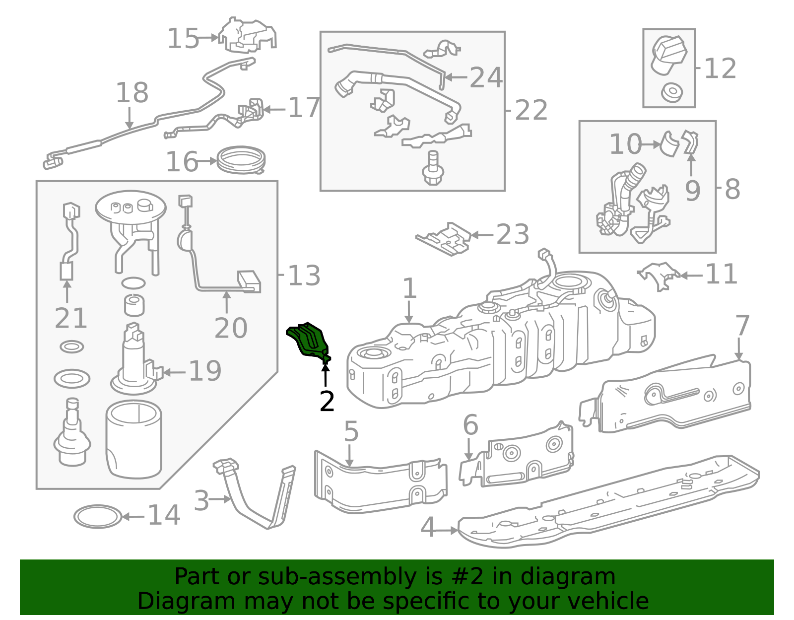 2024-2025 Toyota Tacoma Fuel Tank Assembly Bracket 77511-04010 | Bam ...
