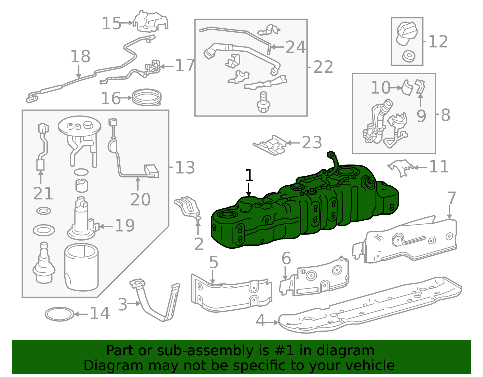 77001-04240 - Fuel Tank Assembly 2024-2025 Toyota Tacoma | Longo Toyota ...