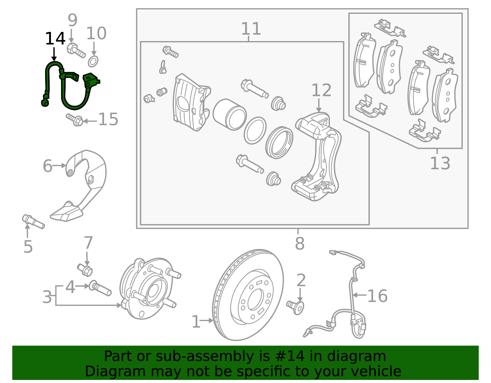 Hyundai - 58731-GI000 - Brake Hose - 2022-2025 Hyundai Ioniq 5 | OEM ...
