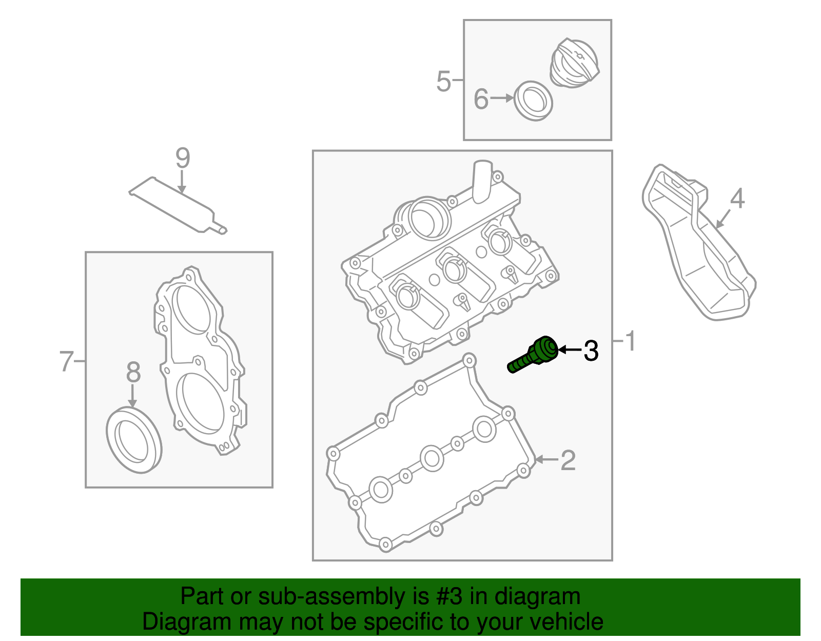 2005-2015 Volkswagen Valve Cover Bolt 06B-103-831-J | OEM Parts Online