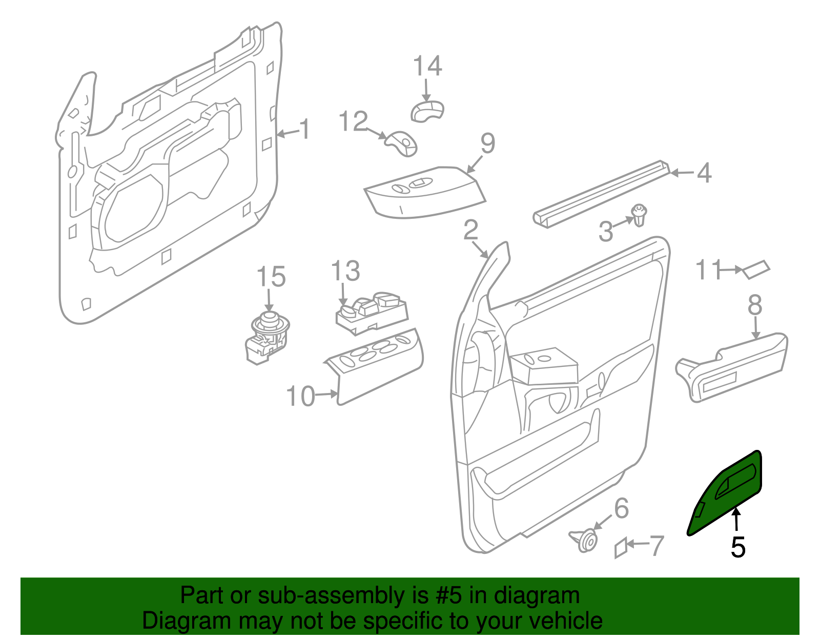 AL1Z-7822671-AC - Handle Bezel - 2011-2014 Ford Expedition | Lasco Auto ...