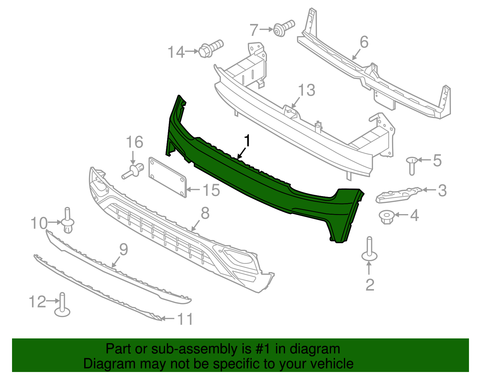 2018-2020 Volkswagen Atlas Bumper Cover 3CN-807-221-GRU | OEM Parts Online