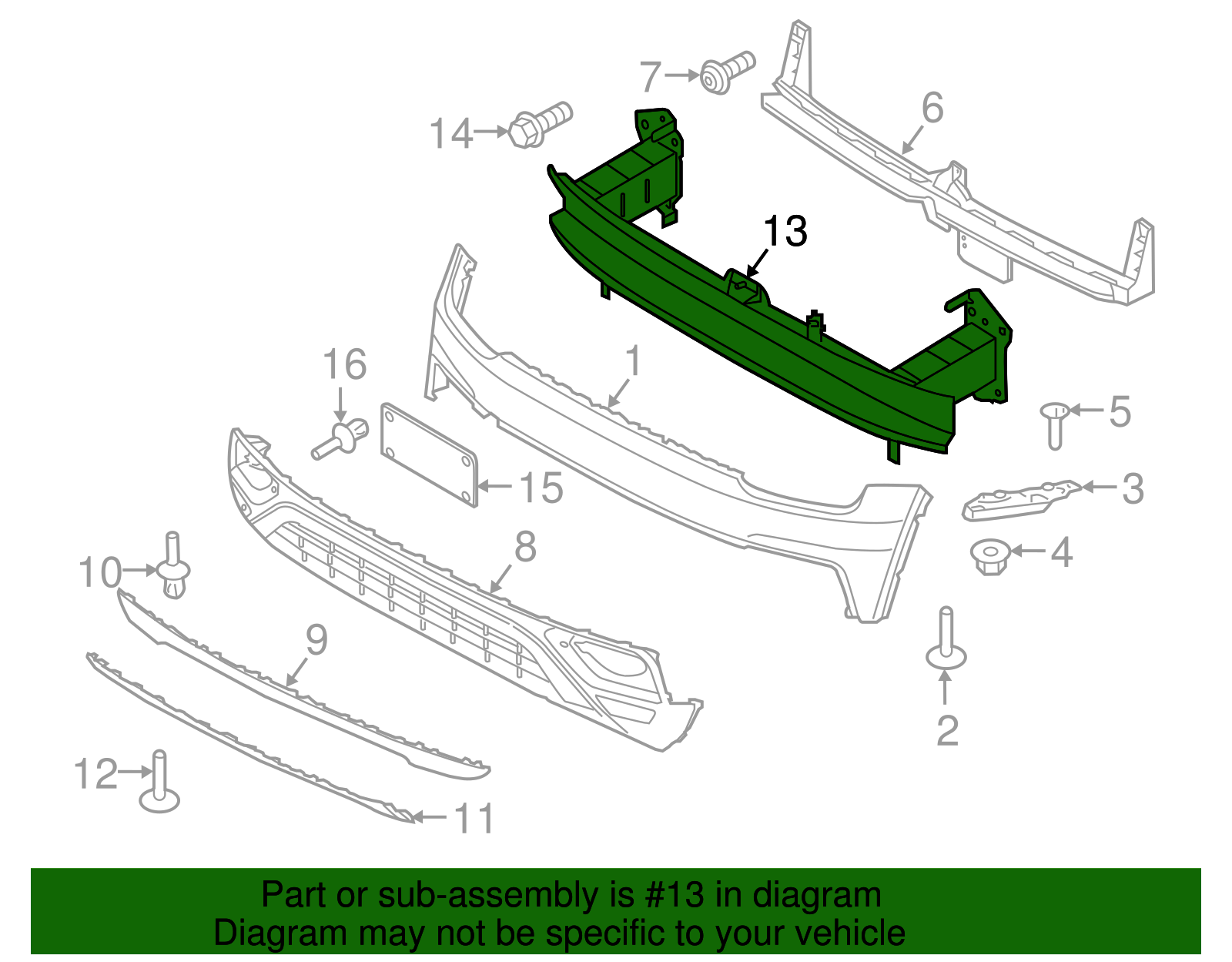 3CN-807-305 - Impact Bar 2018-2020 Volkswagen Atlas | Wolfsburg Parts ...