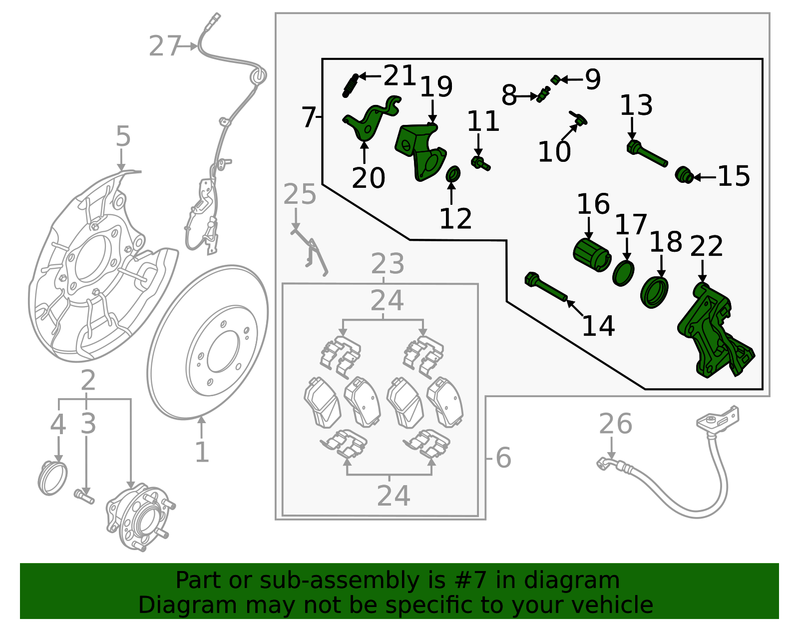 2021-2025 Kia Seltos | Caliper | 58310-Q5A30 | Kia Auto Parts