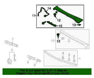 71700-TR7-A10ZC - Spoiler 2013-2015 Honda Civic | Honda Parts Online