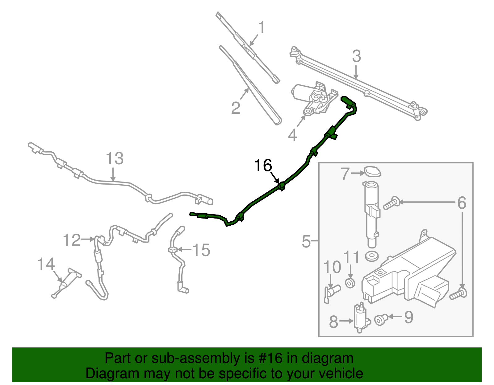 2017-2025 Ford | Upper Hose | HC3Z-17A605-C | Walls' Ford Parts