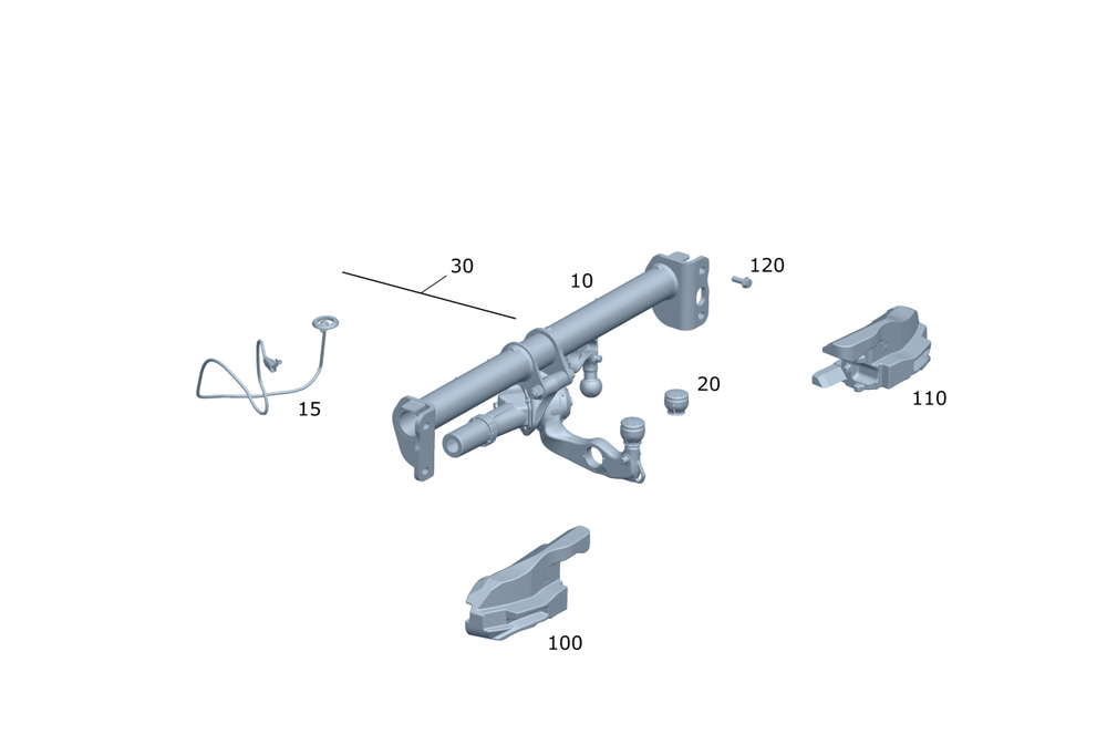 167-310-25-00 - Trailer Hitch 2020-2026 Mercedes-Benz | Mercedes-Benz ...