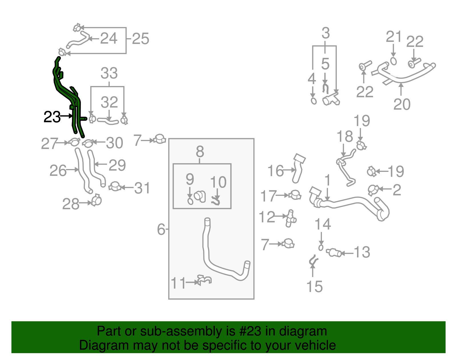 2009-2018 Volkswagen Tube Assembly 1K0-121-070-BD | vwpartscenter