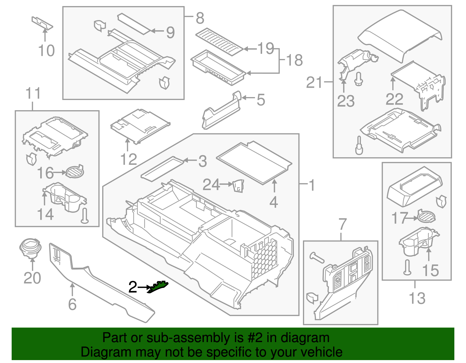 2015-2021 Ford | Floor Console Plug | FL3Z-15672A40-BB | Walls' Ford Parts