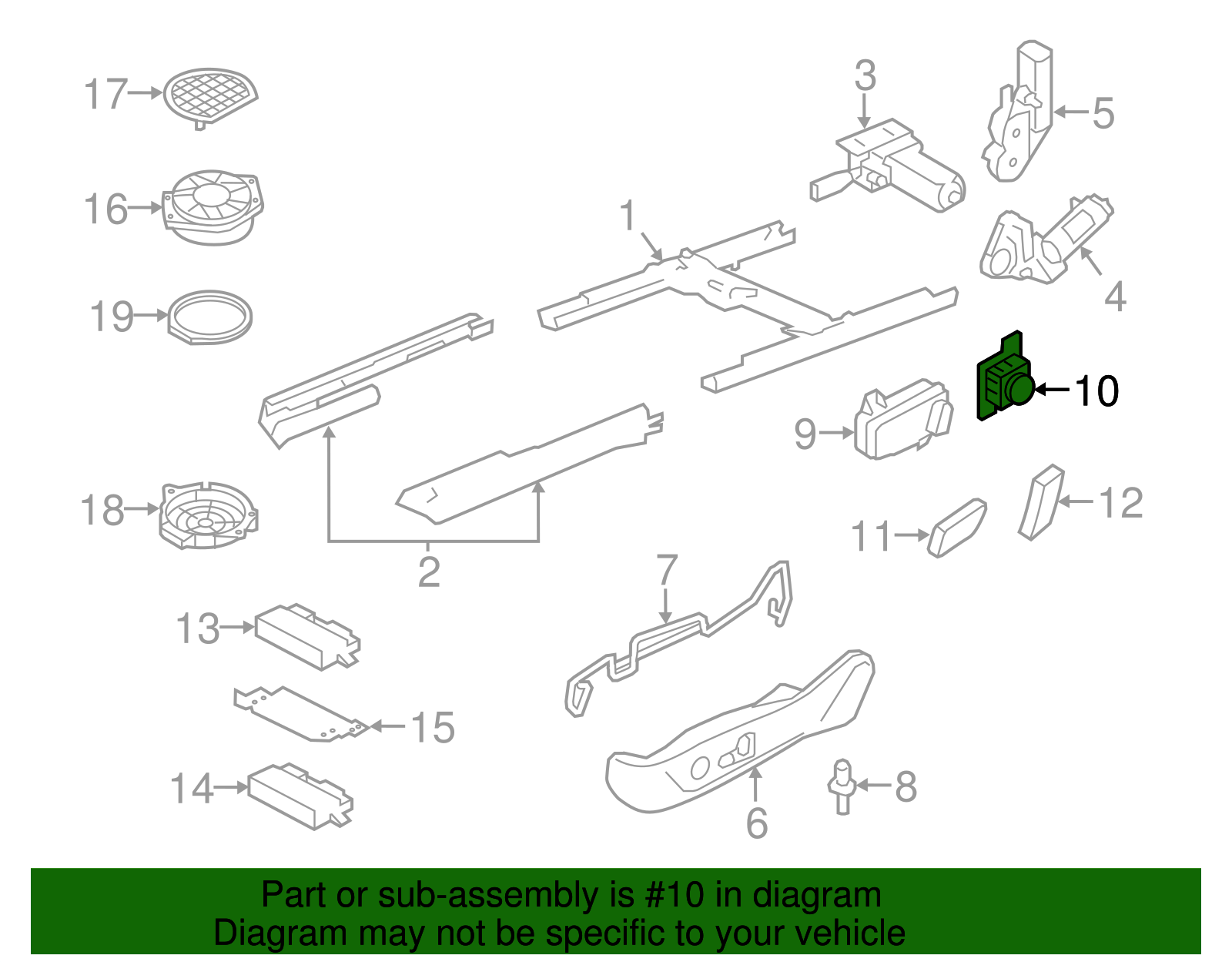8E0-959-777-B-DT4 - High-Quality Seat Lumbar Switch for 2011-2017 Audi ...