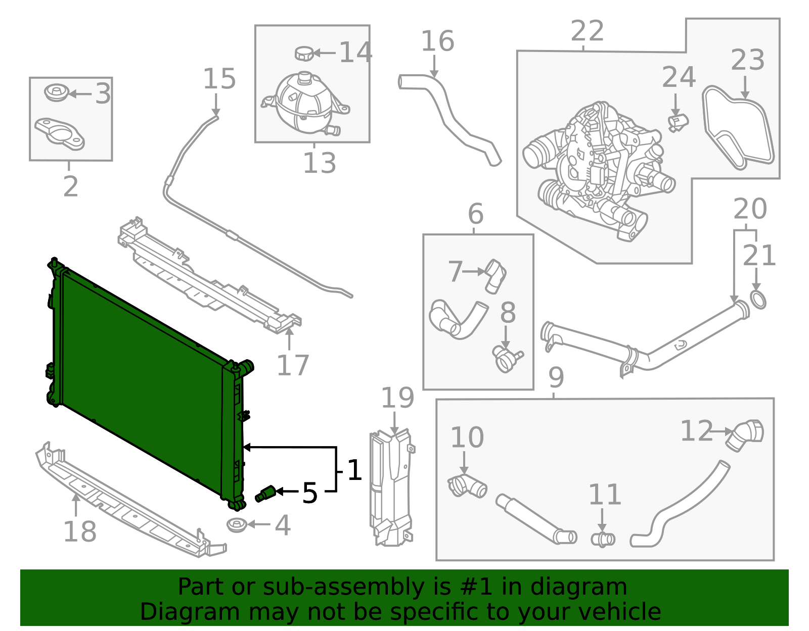 Hyundai - 25310-K5500 - Radiator Assembly - 2022-2025 Hyundai Santa ...
