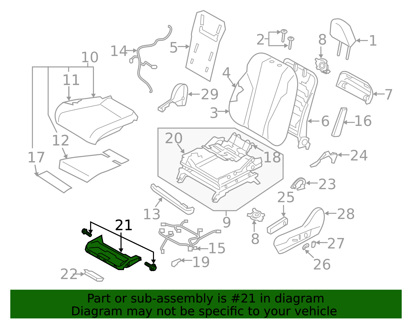 2020-2025 Subaru Front Panel 64147AN04A | Subaru Parts Guys