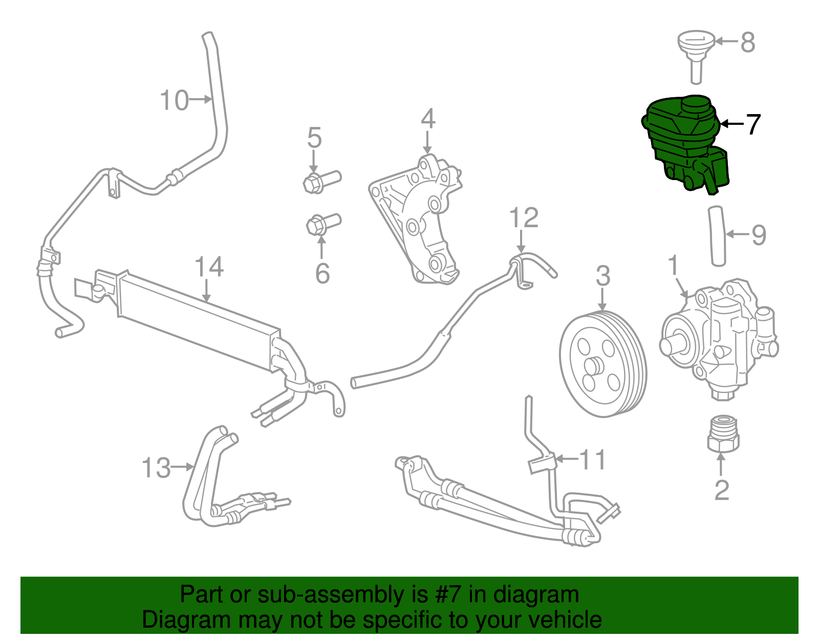 2009-2015 Cadillac CTS Power Steering Fluid Reservoir 22768353 ...