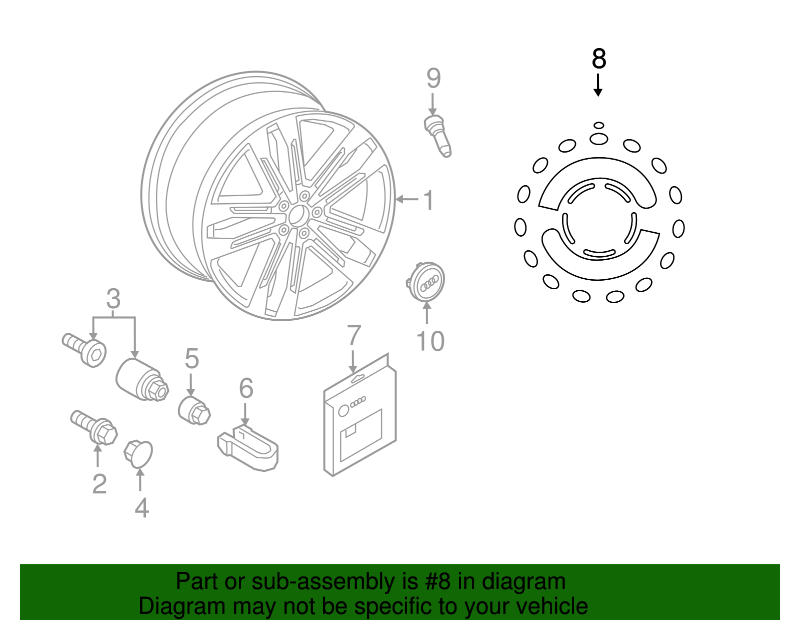 2021-2024 Audi Wheel, Alloy 80A-601-025-AR | OEM Parts Online