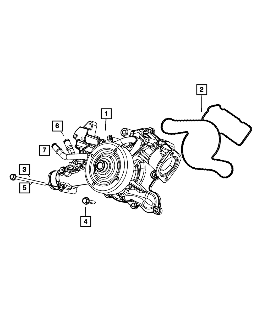 2009-2024 Mopar Water Pump 68346912AC | My Mopar Parts