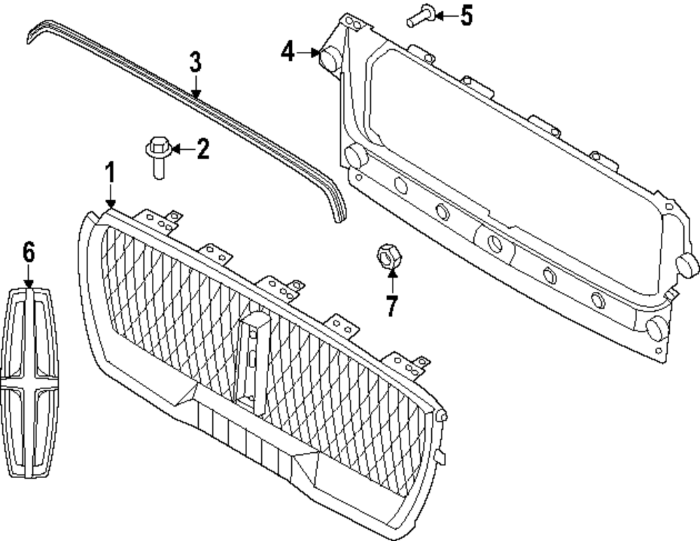 2025 Lincoln Aviator Grille RC5Z-8200-FA | Awesome Parts Ford