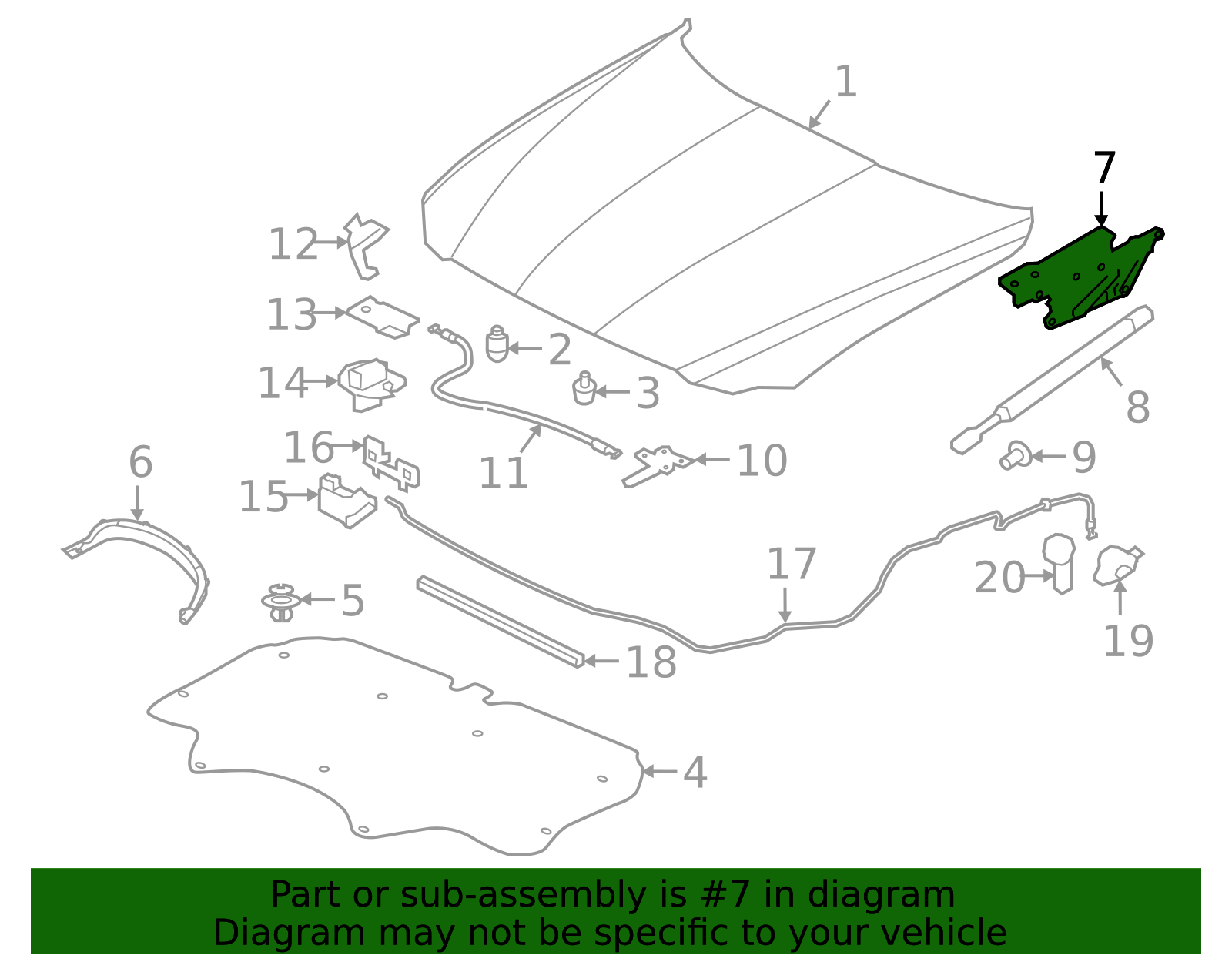 T2H12980 - High-Quality Hood Hinge for 2016-2023 Jaguar | AutoNation Parts