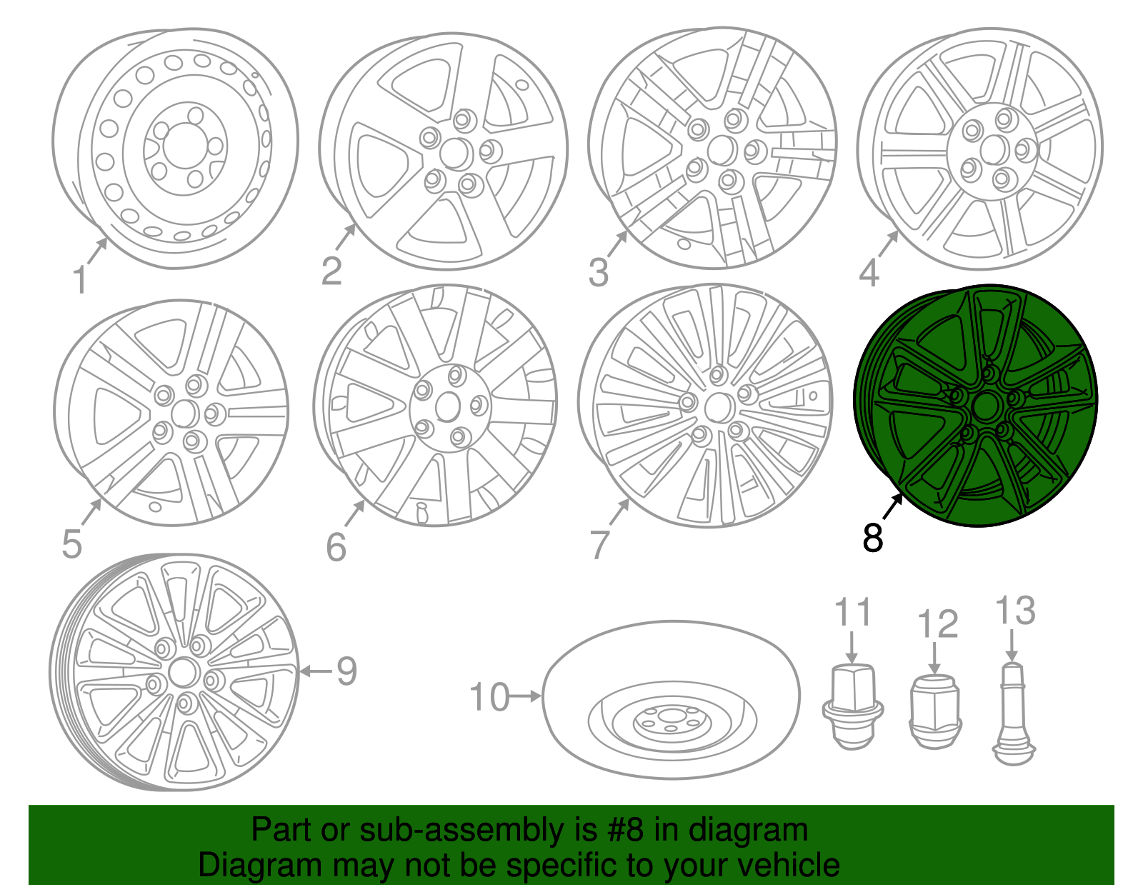 2014-2018 Mopar Wheel, Alloy 5LN63DD5AC | Mopar Parts Canada