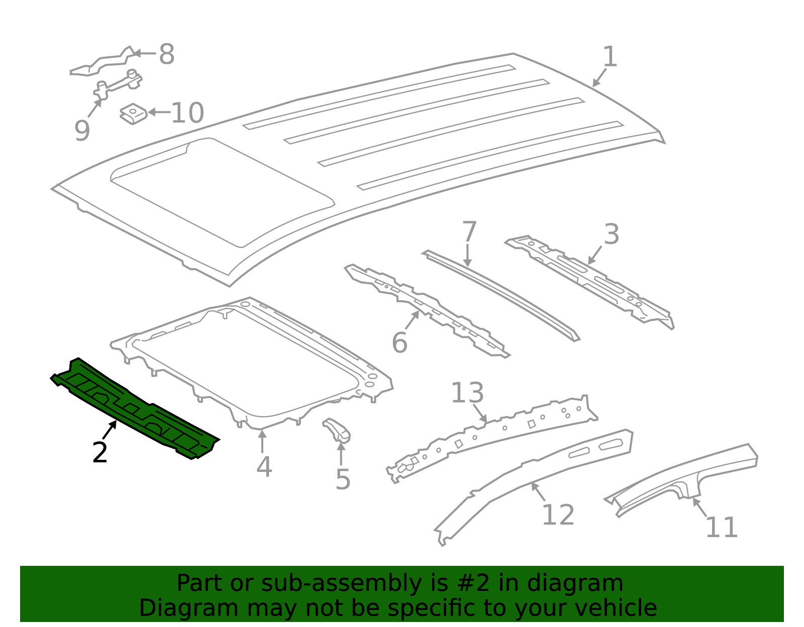 63102-0R060 - Windshield Header - 2013-2015 Toyota RAV4 | Nucar Toyota ...