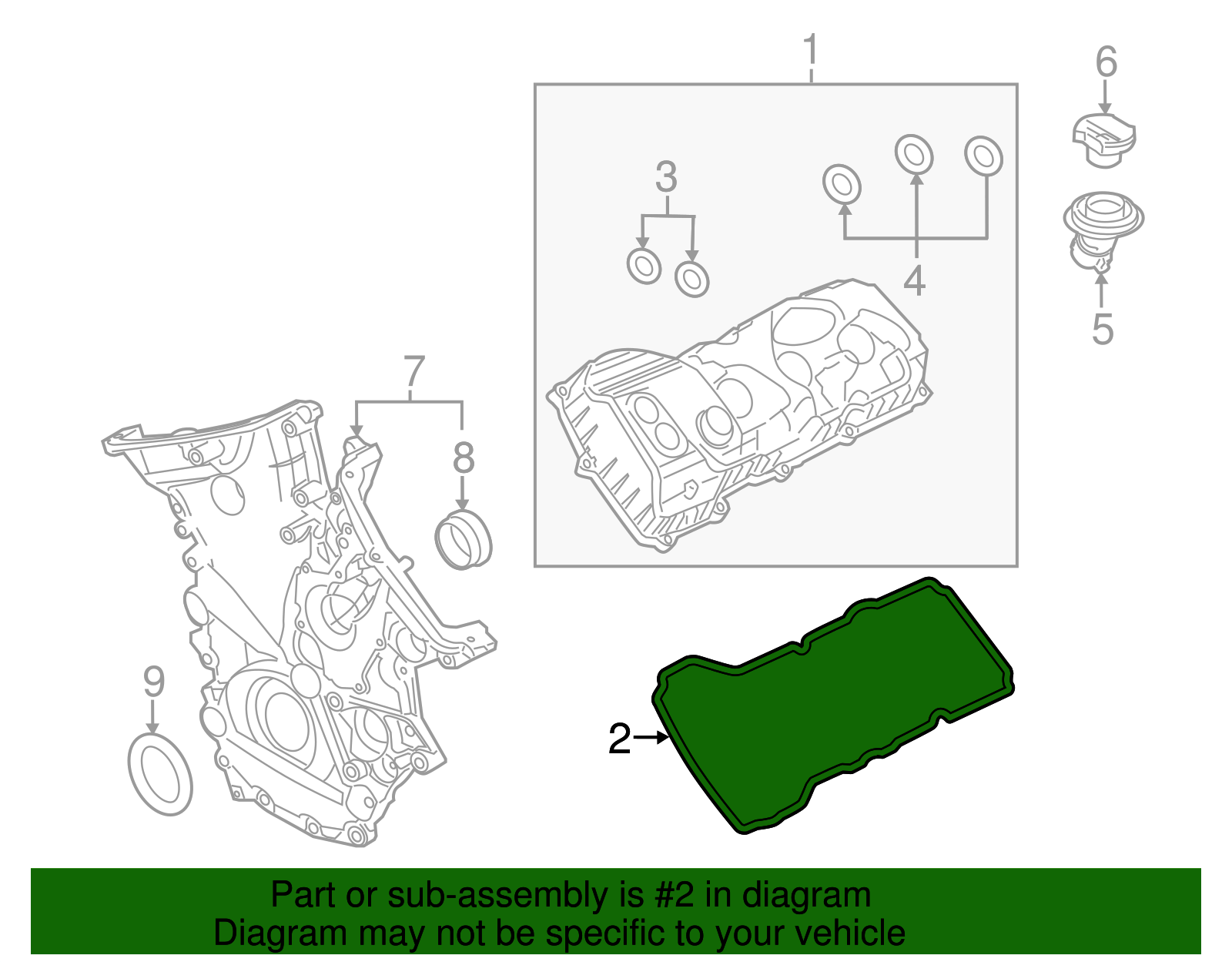 HL3Z-6584-A - Valve Cover Gasket 2017-2022 Ford | Ford Parts Direct