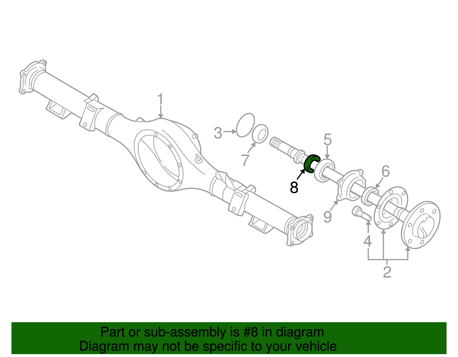 1997-1998 Mitsubishi Montero Sport Bearing Retainer 3716A016 ...