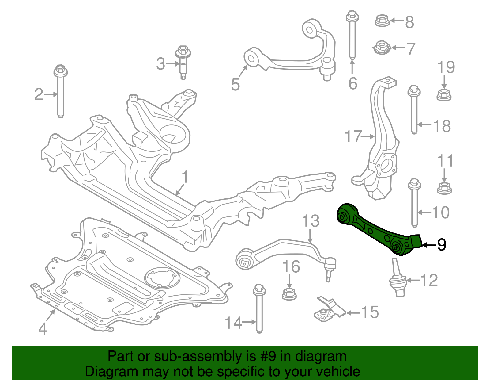 2017-2024 BMW Lower Control Arm 31-10-8-873-894 | BMW Parts Online Hub