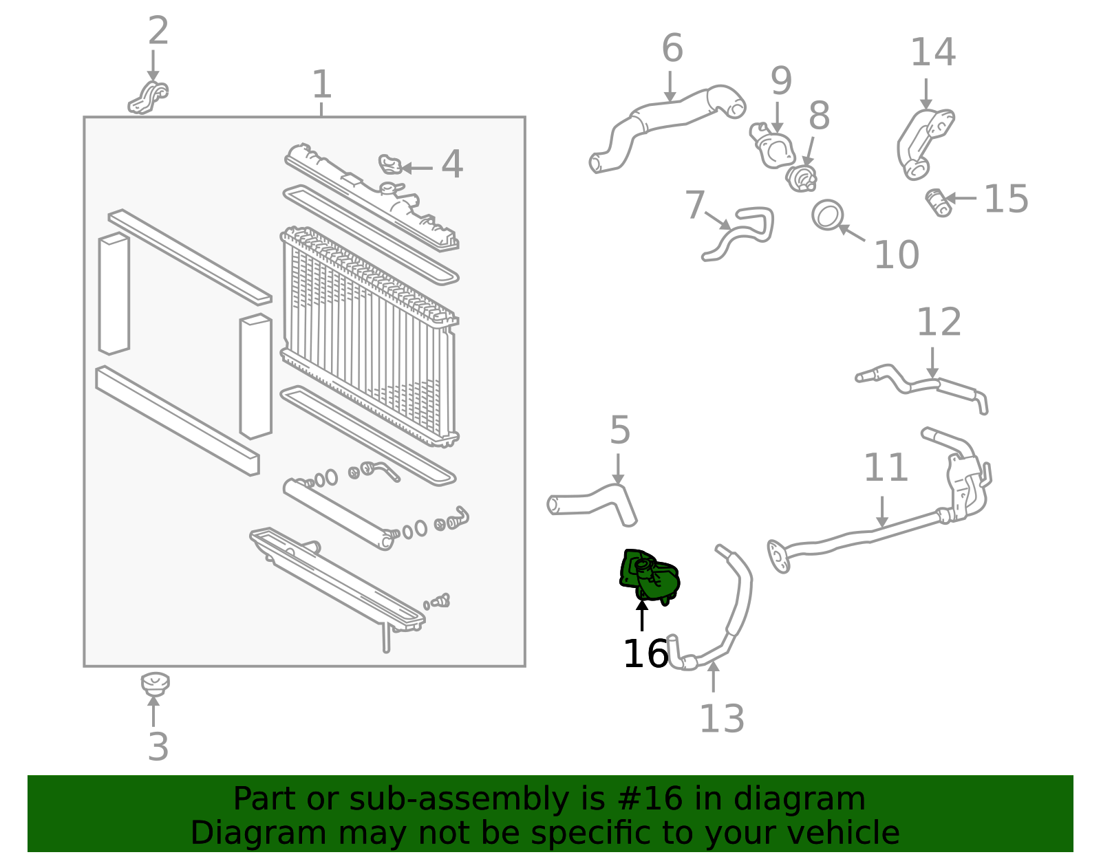 1992-2005 Lexus Engine Coolant Outlet Flange 16331-46041 | OEM Parts Online