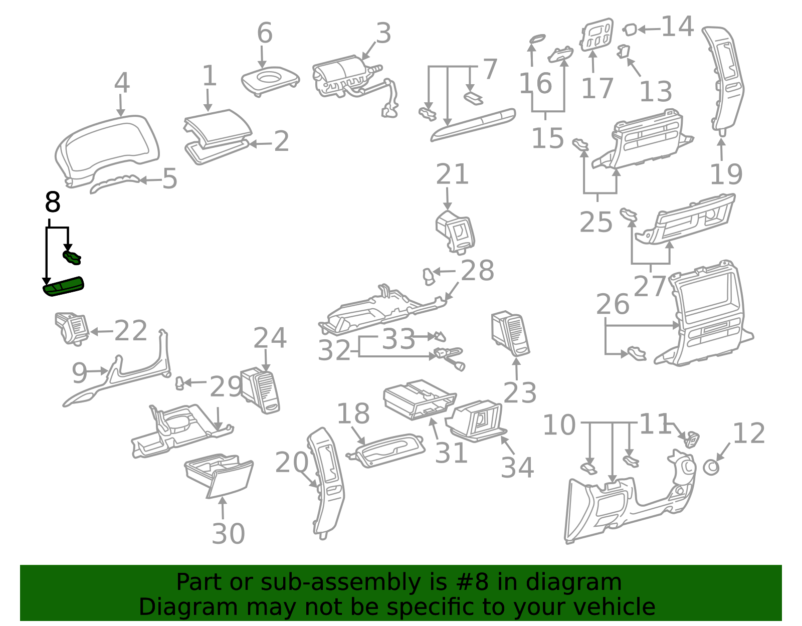 55471-60050 - High-Quality Dashboard Emblem for 2003-2007 Lexus GX470 ...