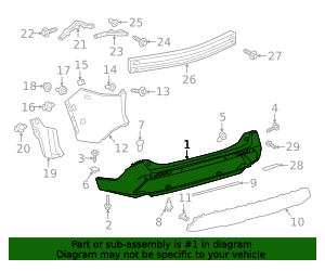 Buy Toyota Cover Rear Bumper 52159-0R160 | Longo Toyota Parts
