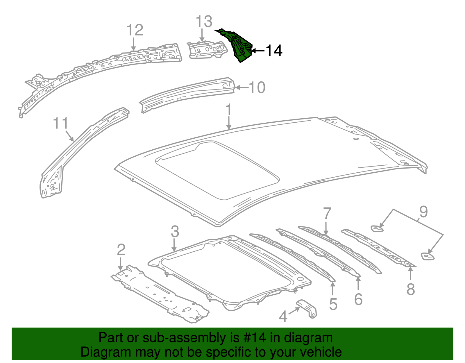 2016-2022 Toyota Inner Side Panel 61708-47020 | Toyota San Diego Parts
