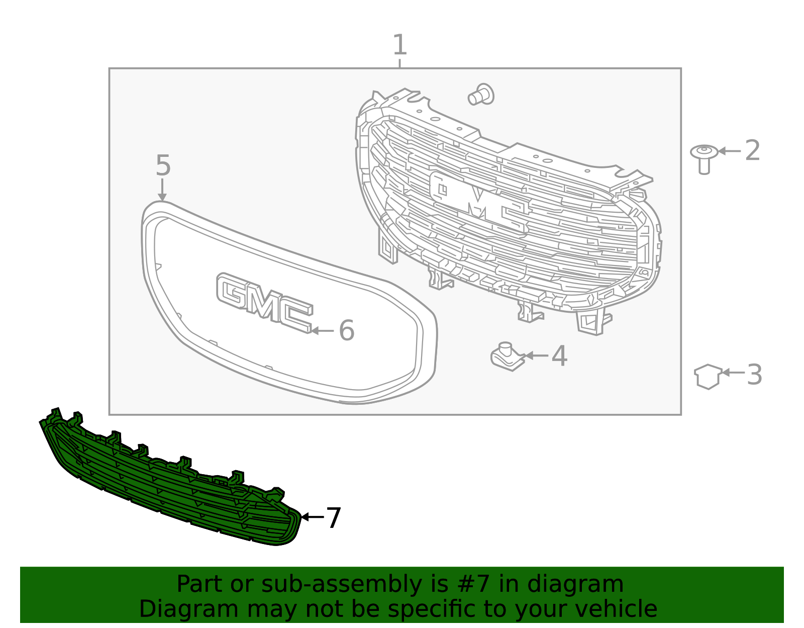 2022-2024 GMC Terrain Lower Grille 84406762 | Capital Chevy Parts