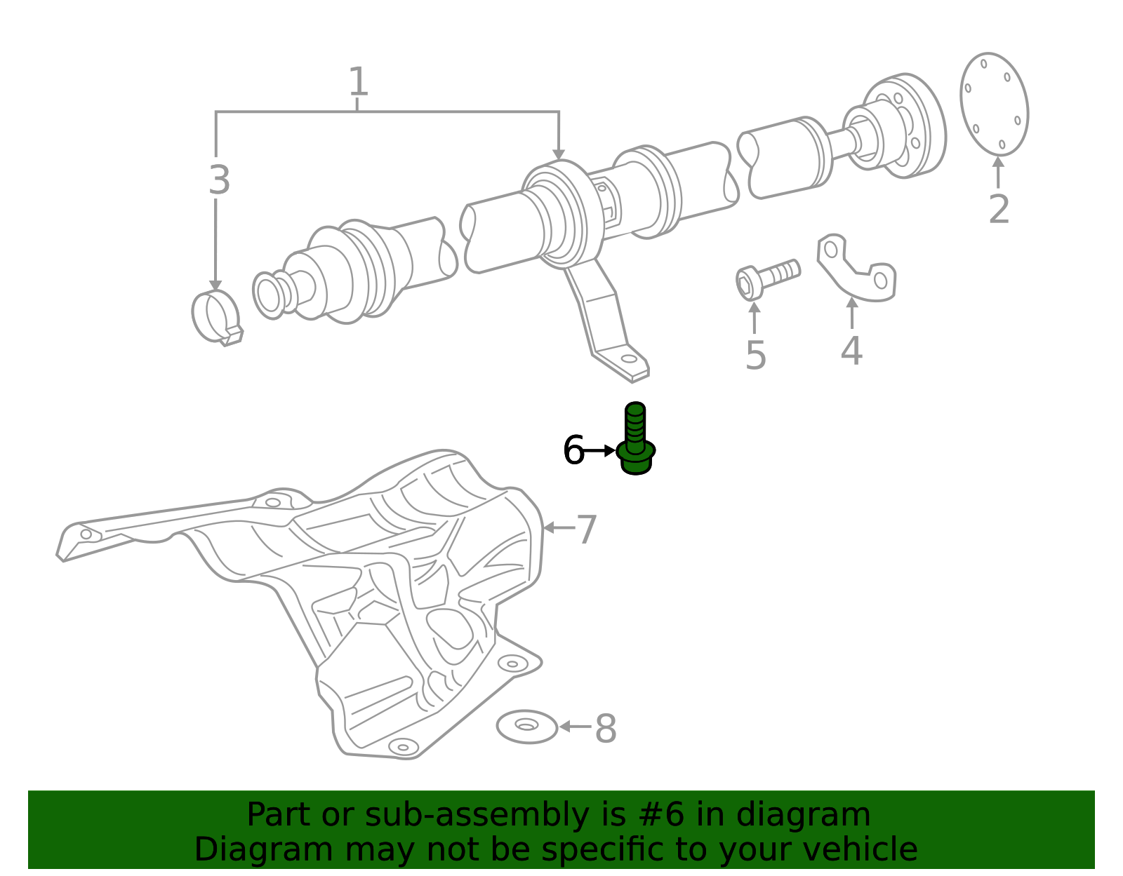 N-019-530-7 - Drive Shaft Mount Bolt 2008-2025 Audi | Audi OEM Parts