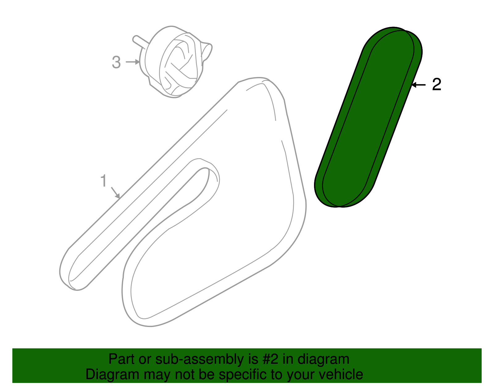 2009 2011 Gm Power Steering Pump Belt 25195582 Shop Matick Buick Gmc