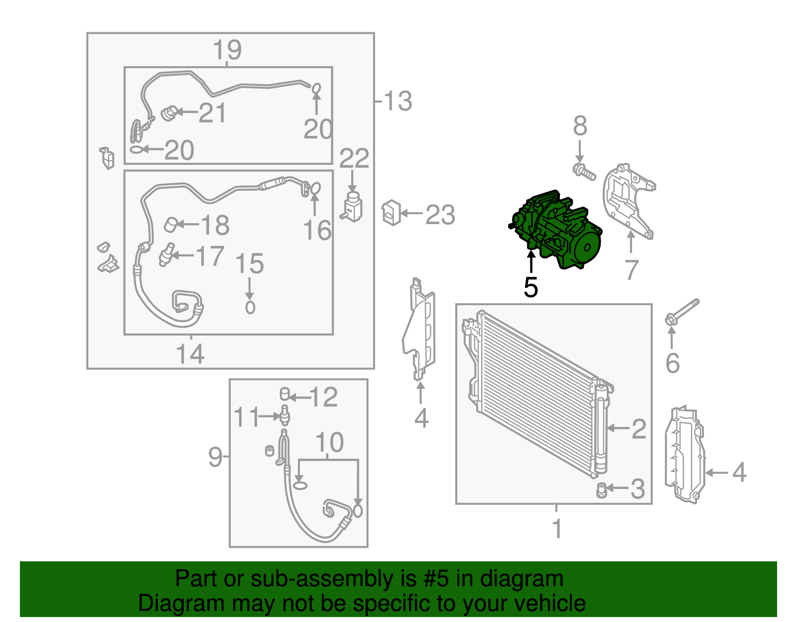 Genuine Compressor for 2011-2014 Hyundai Sonata | Part# 97701-3R000 ...