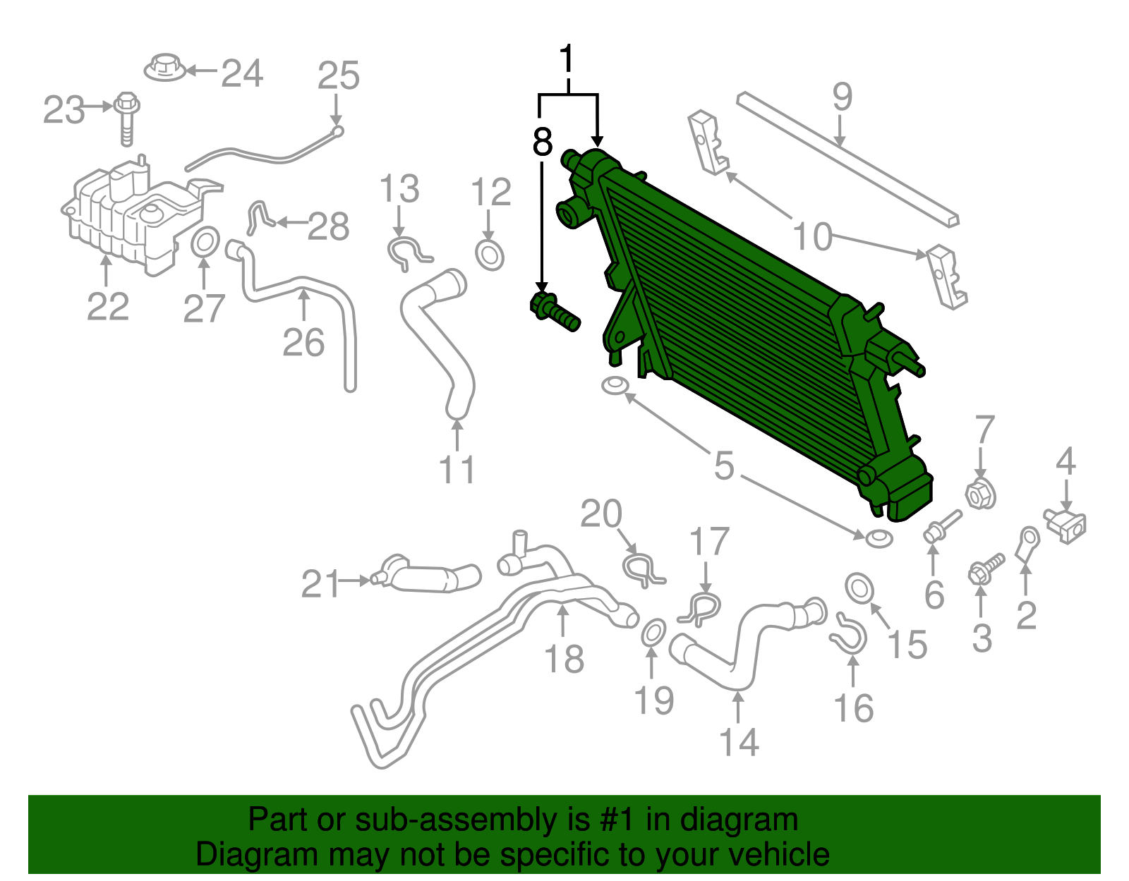 Genuine OEM Ford Part - Motorcraft™ Radiator RAD-305 | Genuine OEM Ford ...
