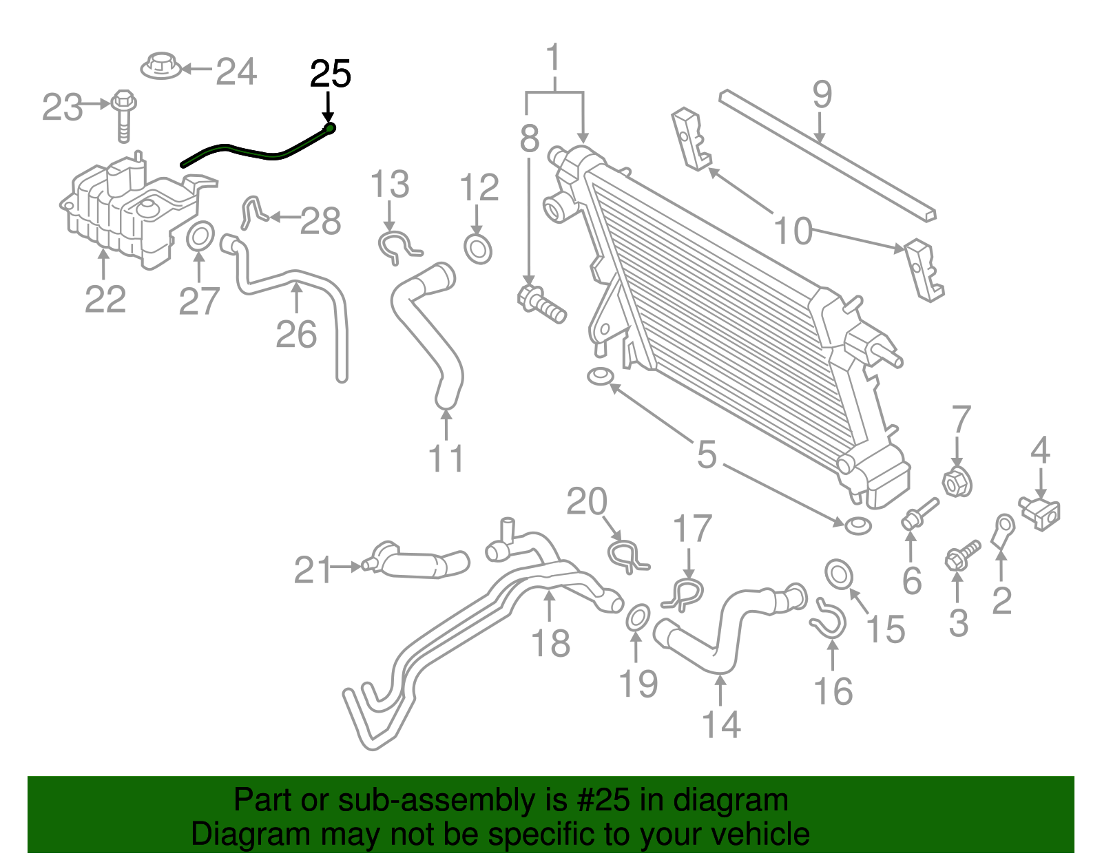 2017-2022 Ford Overflow Hose HC3Z-8075-C | Ford OEM Parts Outlet