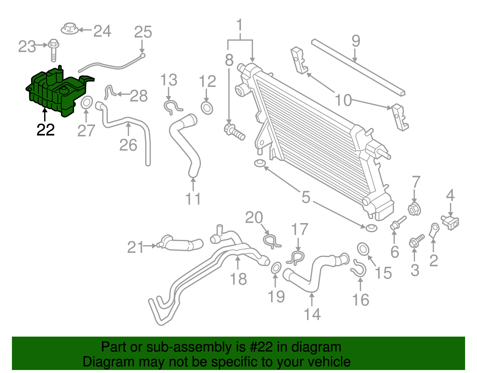 LC3Z-8A080-C - Expansion Tank - 2020-2025 Ford | Eastgate Ford Parts