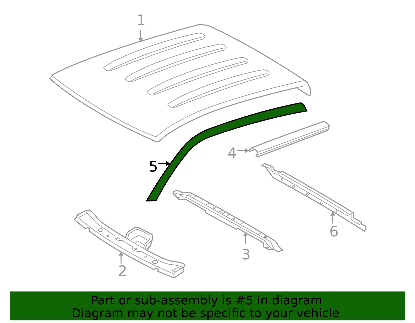 Genuine Official Toyota Roof Drip Molding (Right) part# 75551-04051 for ...