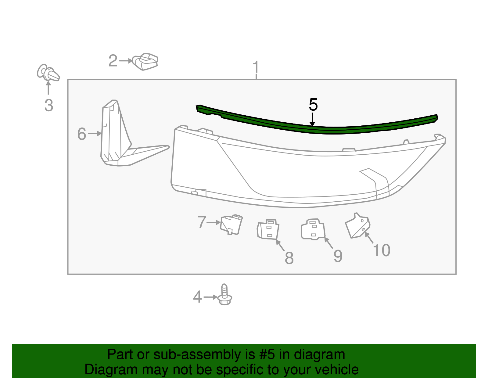 Genuine Toyota Spoiler Assembly Protector part# 76873-12210-B0 for 2016 ...