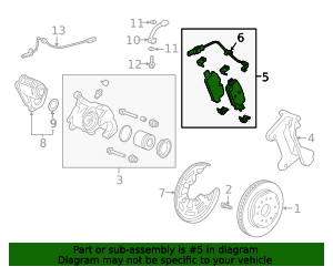 2019-2025 GM Rear Disc Brake Pad Set 85140320 | OEM Parts Online