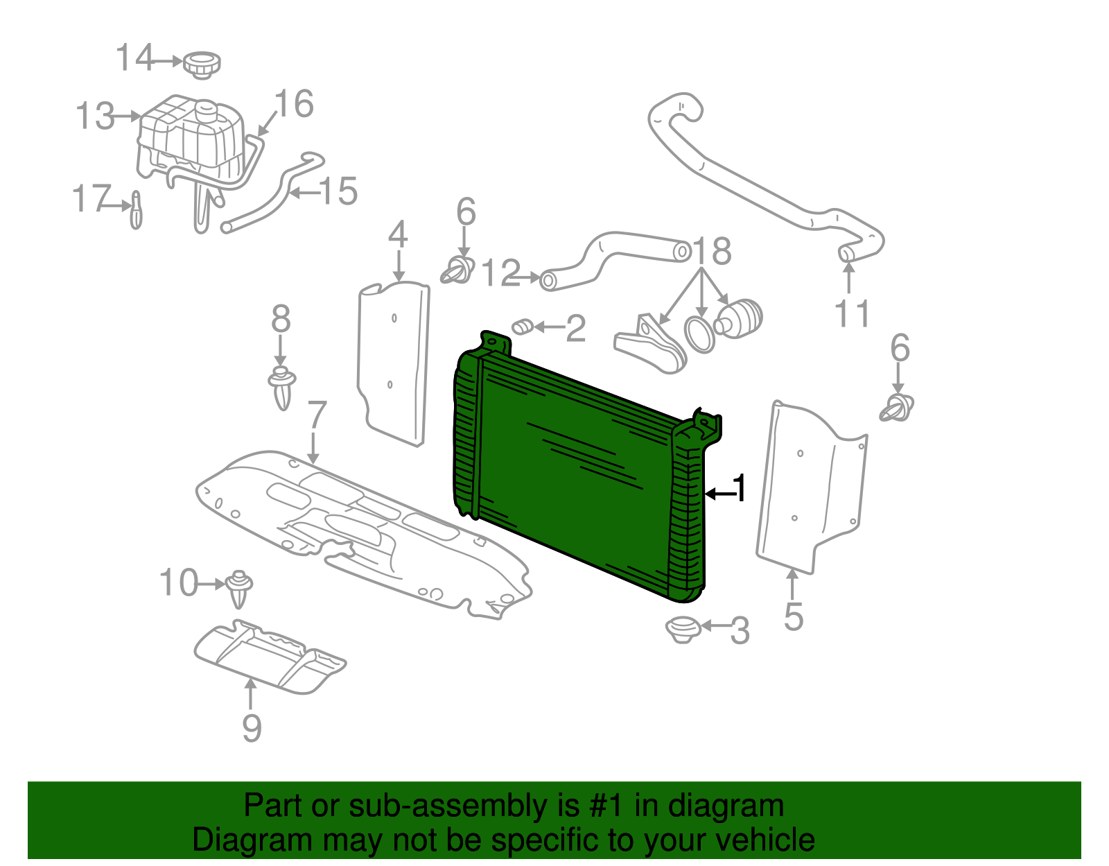 1999-2014 GM Radiator 22840117 GM | GMPartsDirect.com